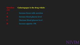 Pharmacology MCQ series Part -7 by NIVIM | PPTX