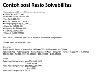 Part-7- Analisis-Rasio-Keuangan perusahaan | PDF