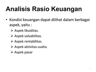 Part-7- Analisis-Rasio-Keuangan perusahaan | PDF