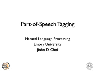 CS571:: Part of-Speech Tagging | PPT