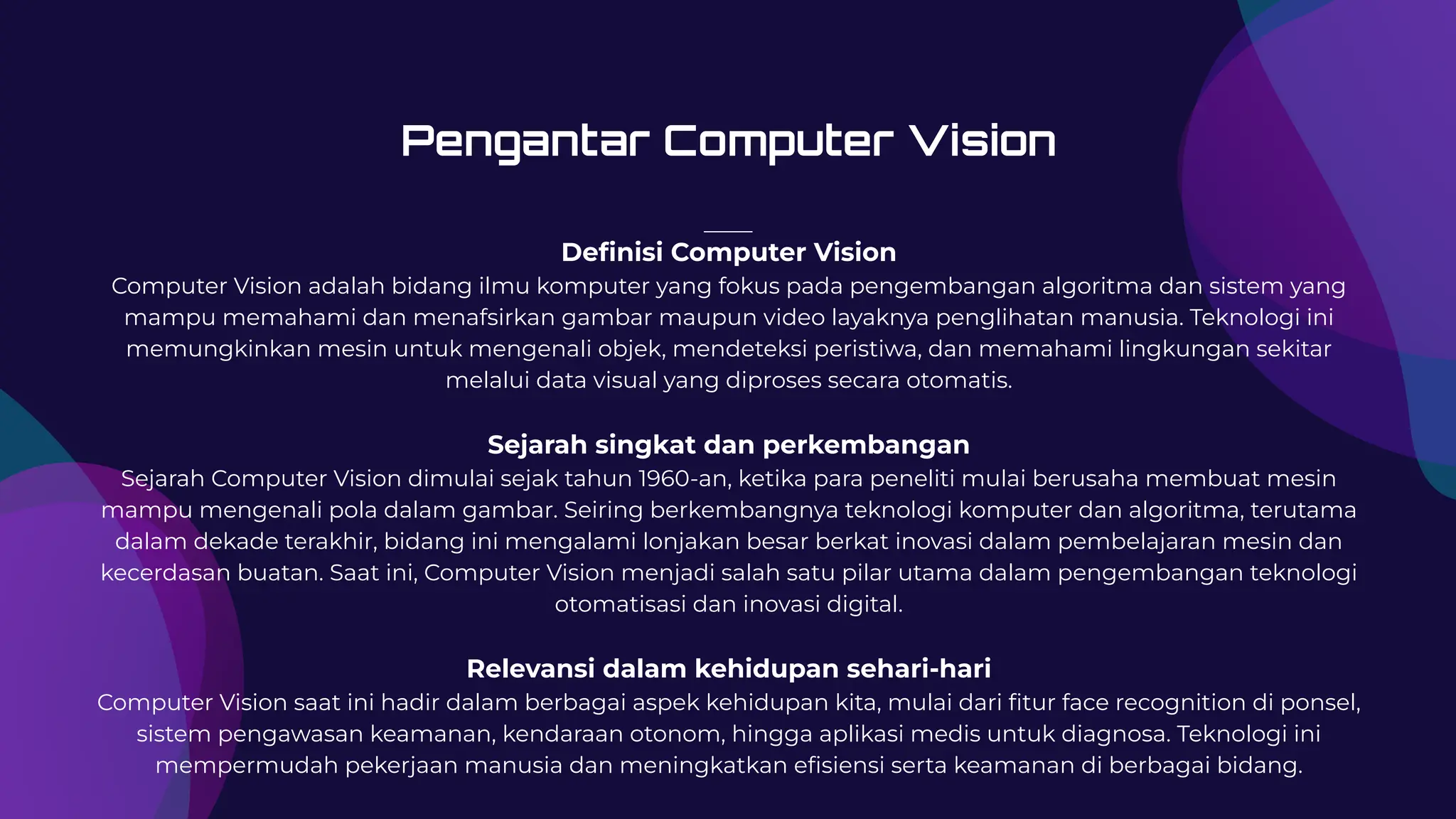Definisi Computer Vision Computer Vision | PDF