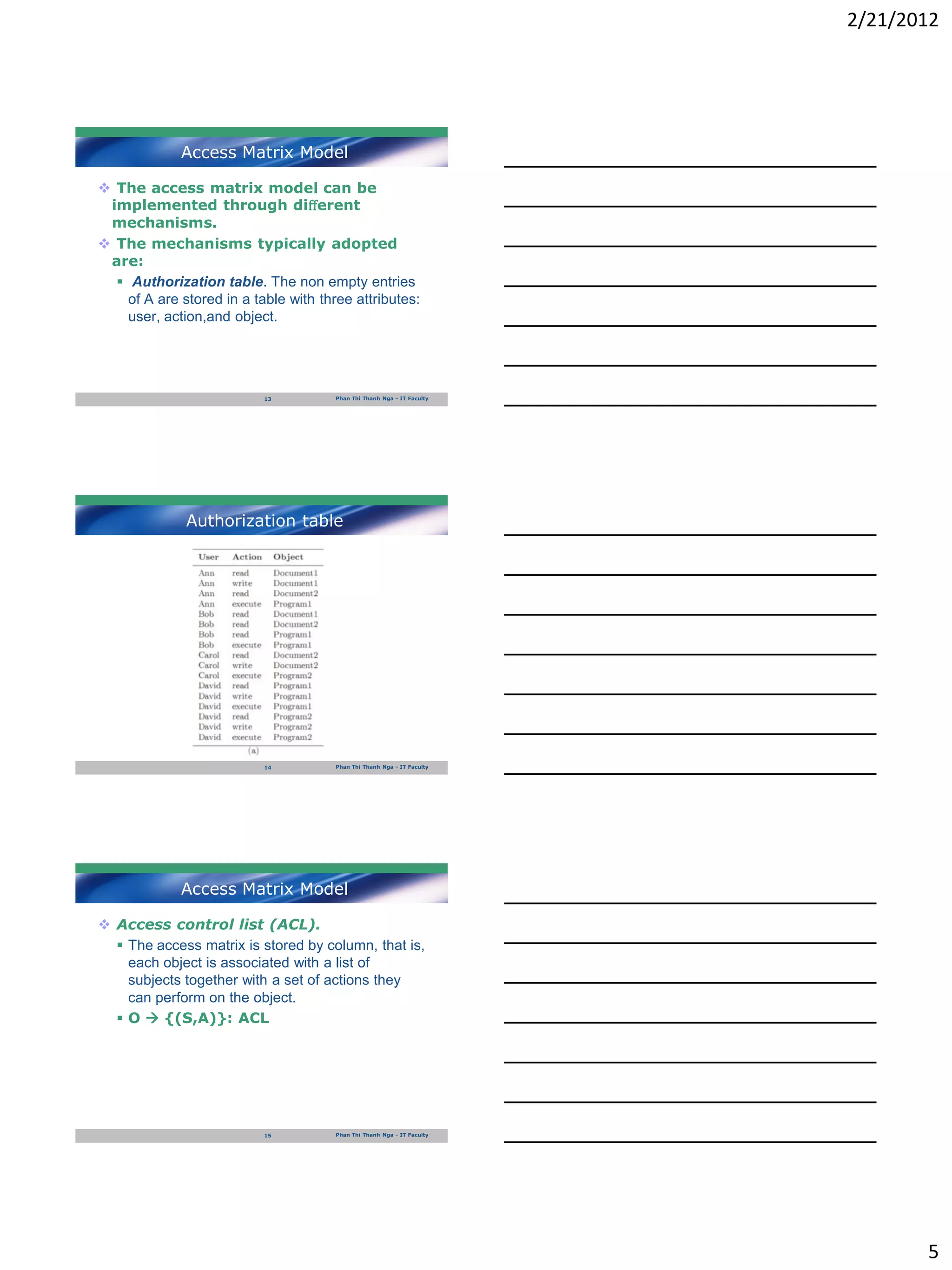 Part02 access control authentication | PDF