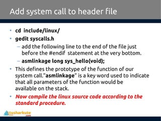 Part 04 Creating a System Call in Linux | PDF