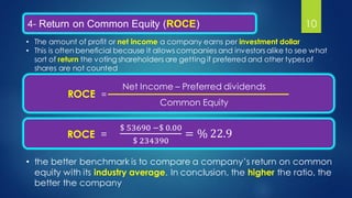 Part09 finance investment ratio analysis investment ratio | PDF