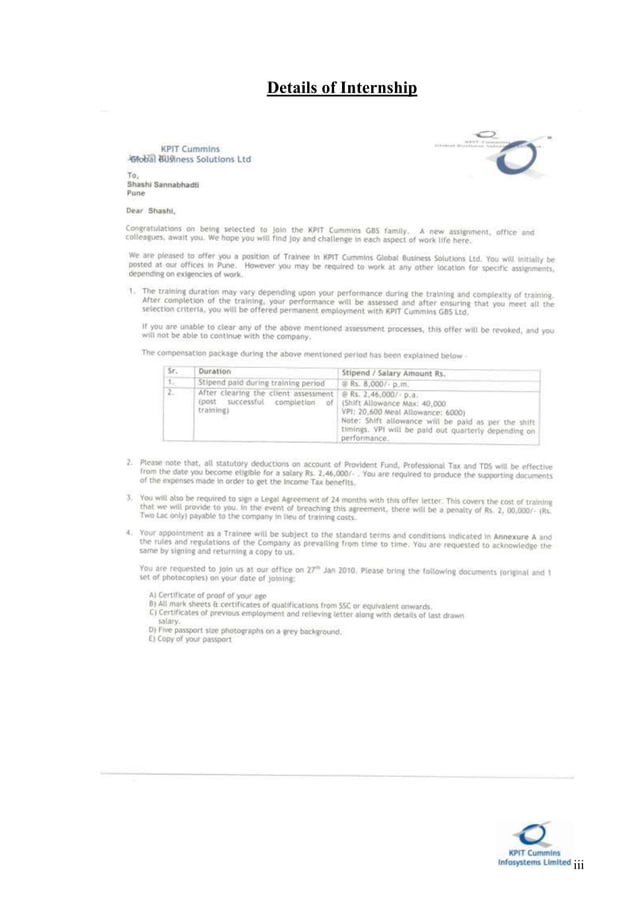 My Internship Document part1 | PDF
