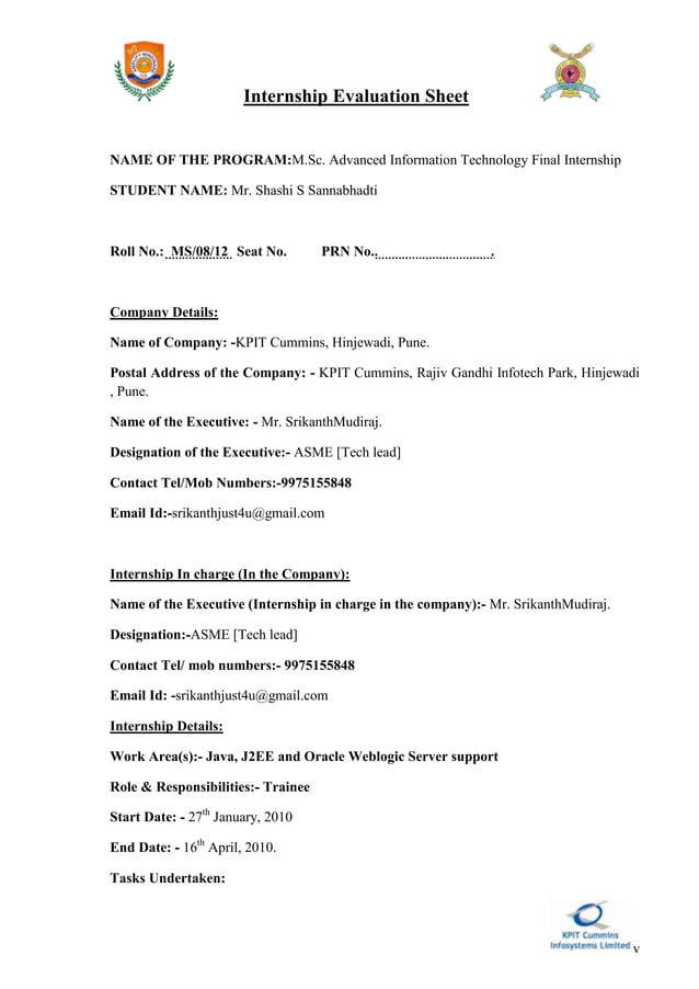 My Internship Document part1 | PDF