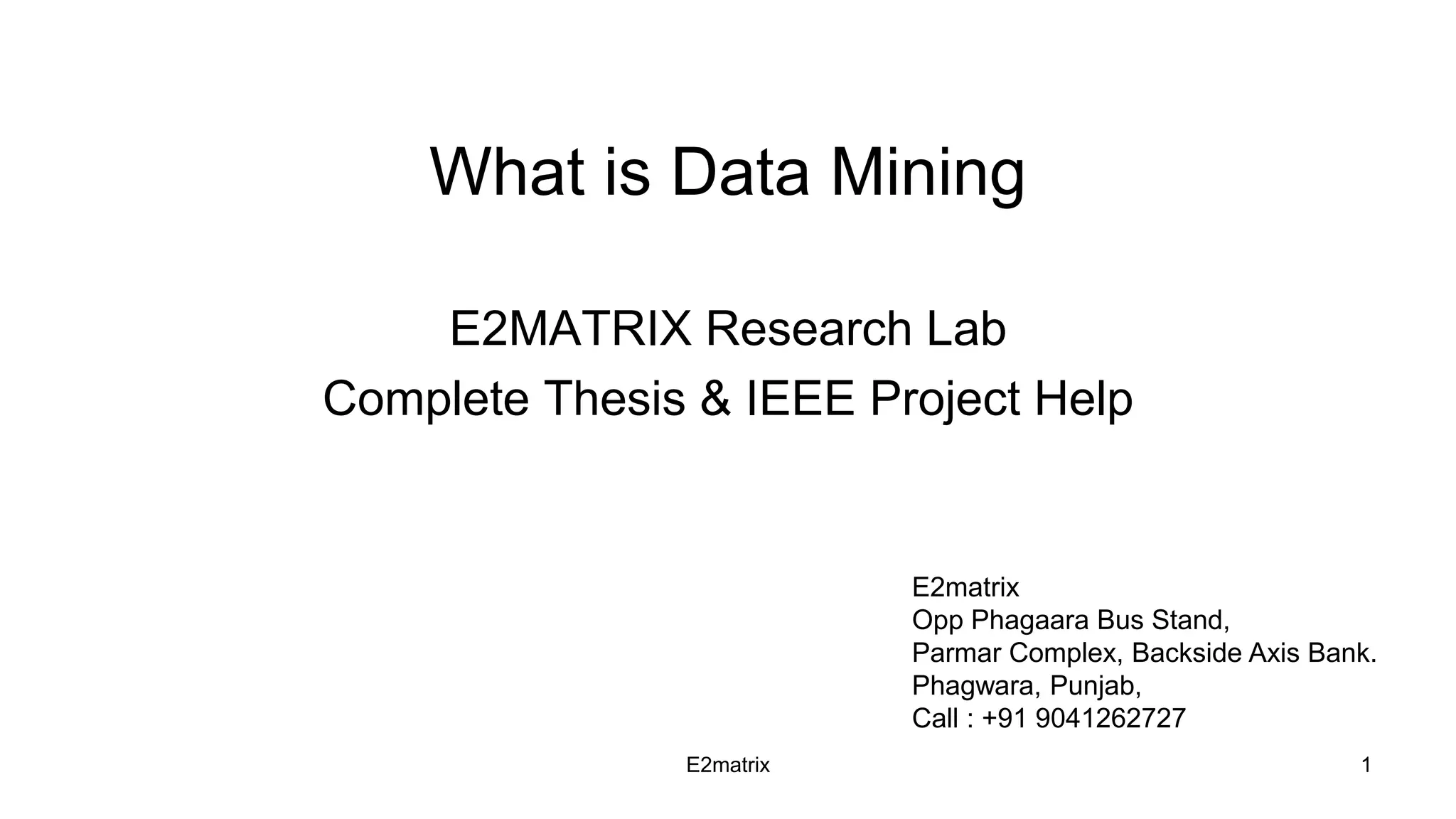 Data Mining Techniques | PPT