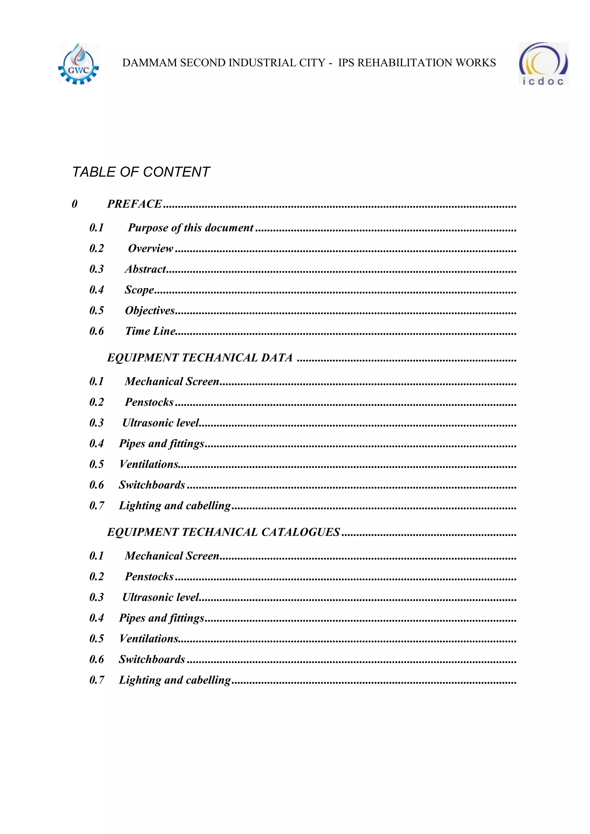 DAMMAM SECOND INDUSTRIAL CITY - IPS REHABILITATION WORKS | PDF