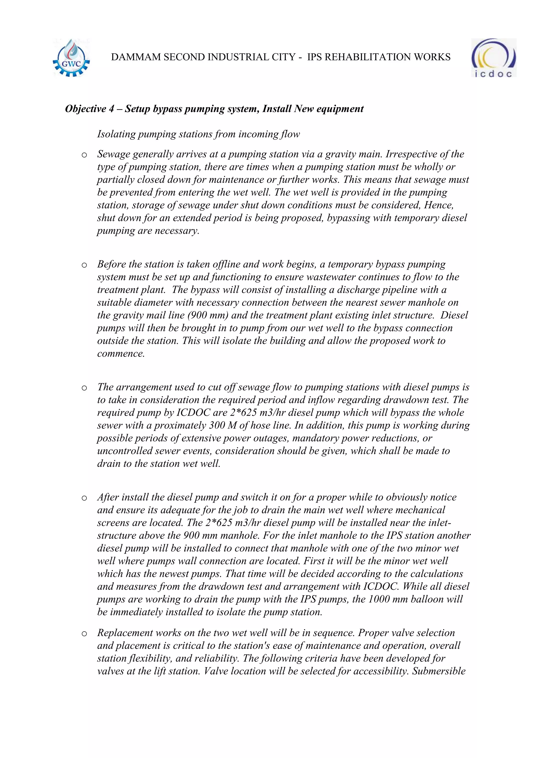 DAMMAM SECOND INDUSTRIAL CITY - IPS REHABILITATION WORKS | PDF