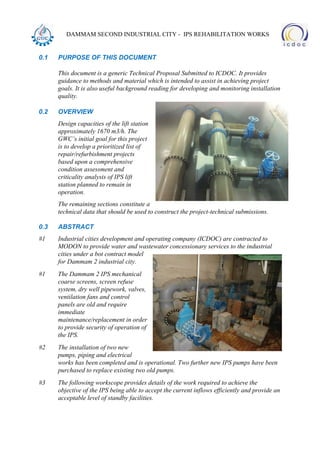 DAMMAM SECOND INDUSTRIAL CITY - IPS REHABILITATION WORKS | PDF