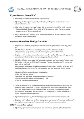 DAMMAM SECOND INDUSTRIAL CITY - IPS REHABILITATION WORKS | PDF