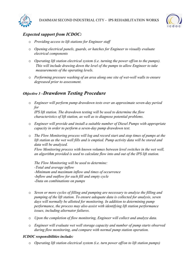 DAMMAM SECOND INDUSTRIAL CITY - IPS REHABILITATION WORKS | PDF