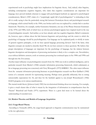 Psycholinguistics - part1 | PDF