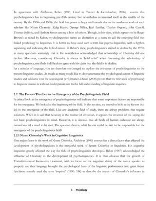 Psycholinguistics - part1 | PDF