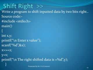 Bitwise Operators in C | PPT | Programming Languages | Computing