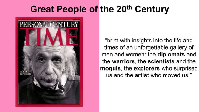 Great People of the 20th Century: Gifted and Talented All | PPTX ...