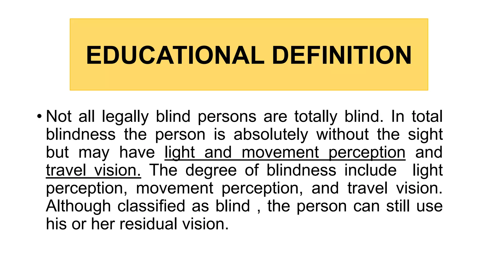 Blindness and Low Vision | PPTX
