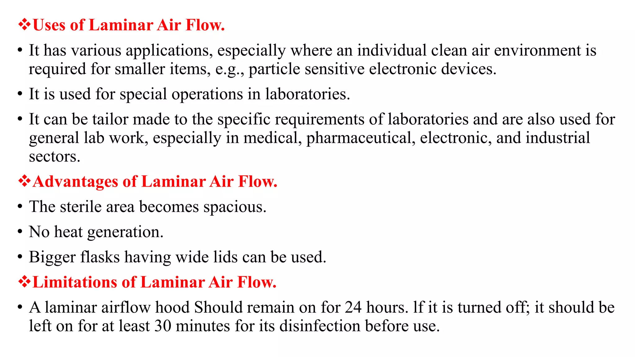 Designing of aseptic area, laminar flow equipment: Study of different ...