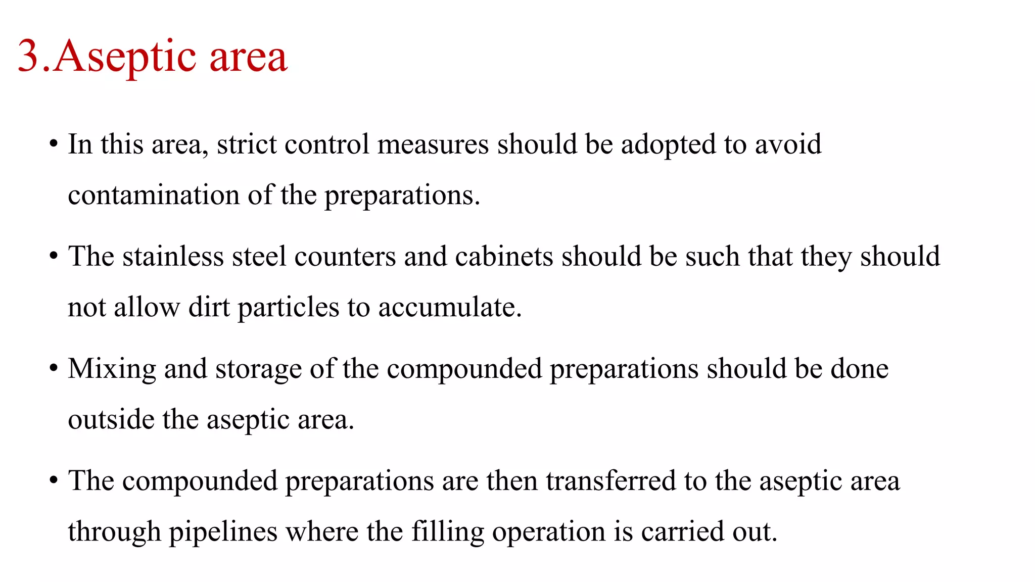 Designing of aseptic area, laminar flow equipment: Study of different ...