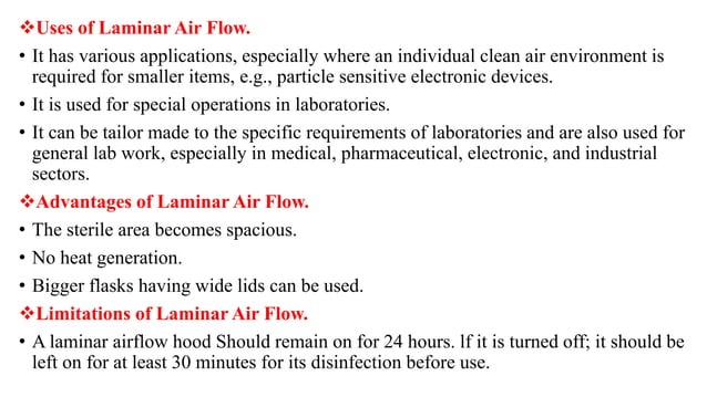 Designing of aseptic area, laminar flow equipment: Study of different ...