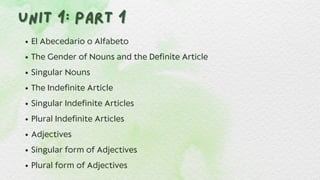 ELEMENTS OF A SENTENCE. Basic Spanish grammar presentation.pdf