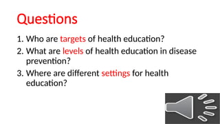 part 1: Introduction to health education | PPTX