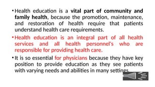 part 1: Introduction to health education | PPT