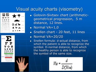 Part 1. ANATOMY AND PHYSIOLOGY OF THE EYE. Refraction, accommodation ...