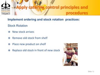 Part 1 catering control principles and procedures | PPTX