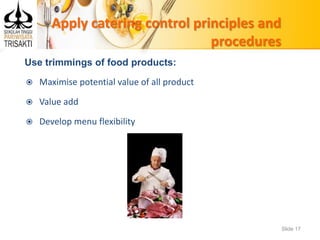 Part 1 catering control principles and procedures | PPTX