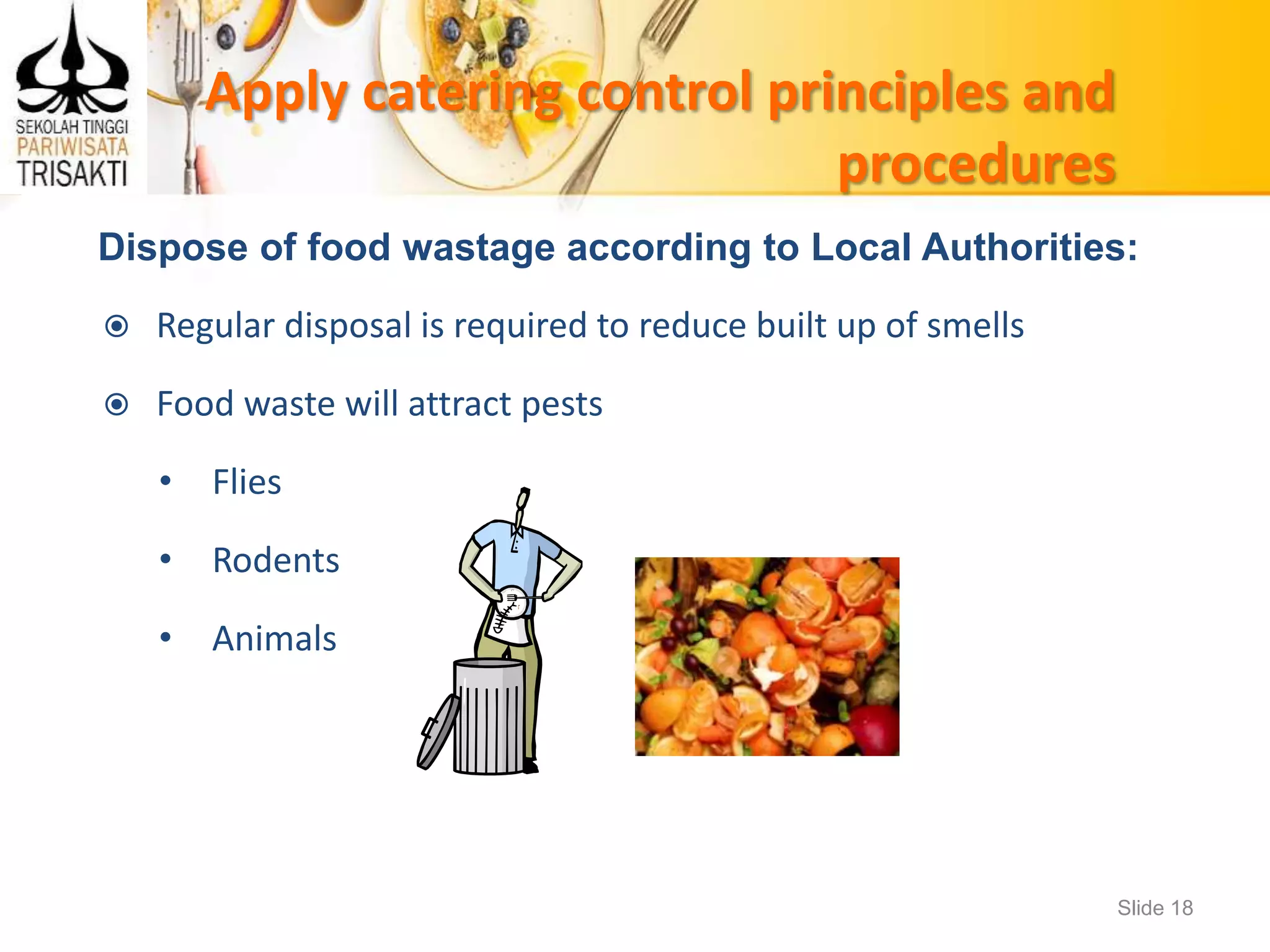 Part 1 catering control principles and procedures | PPT