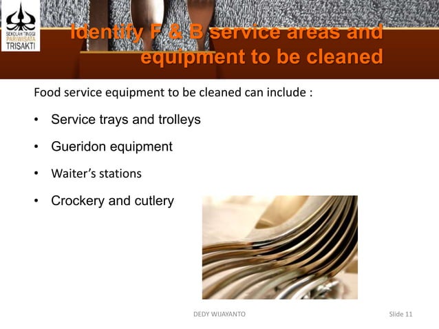 Part 1 clean and tidy food & bev service area | PPTX | Home Appliances ...