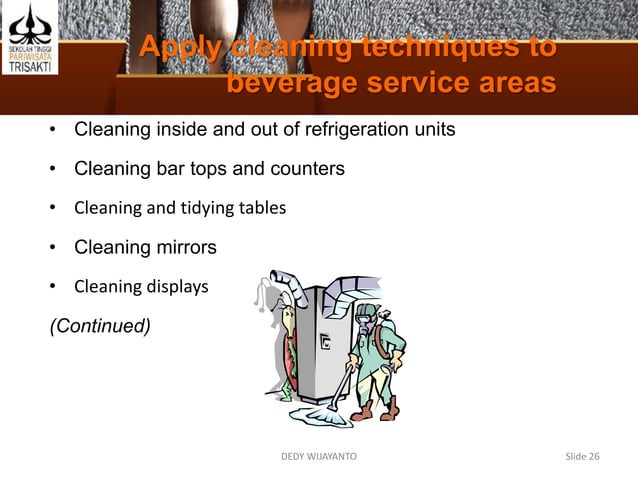 Part 1 clean and tidy food & bev service area | PPTX | Home Appliances ...