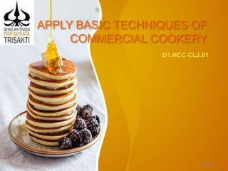 Part 1 commercial cookery | PPTX