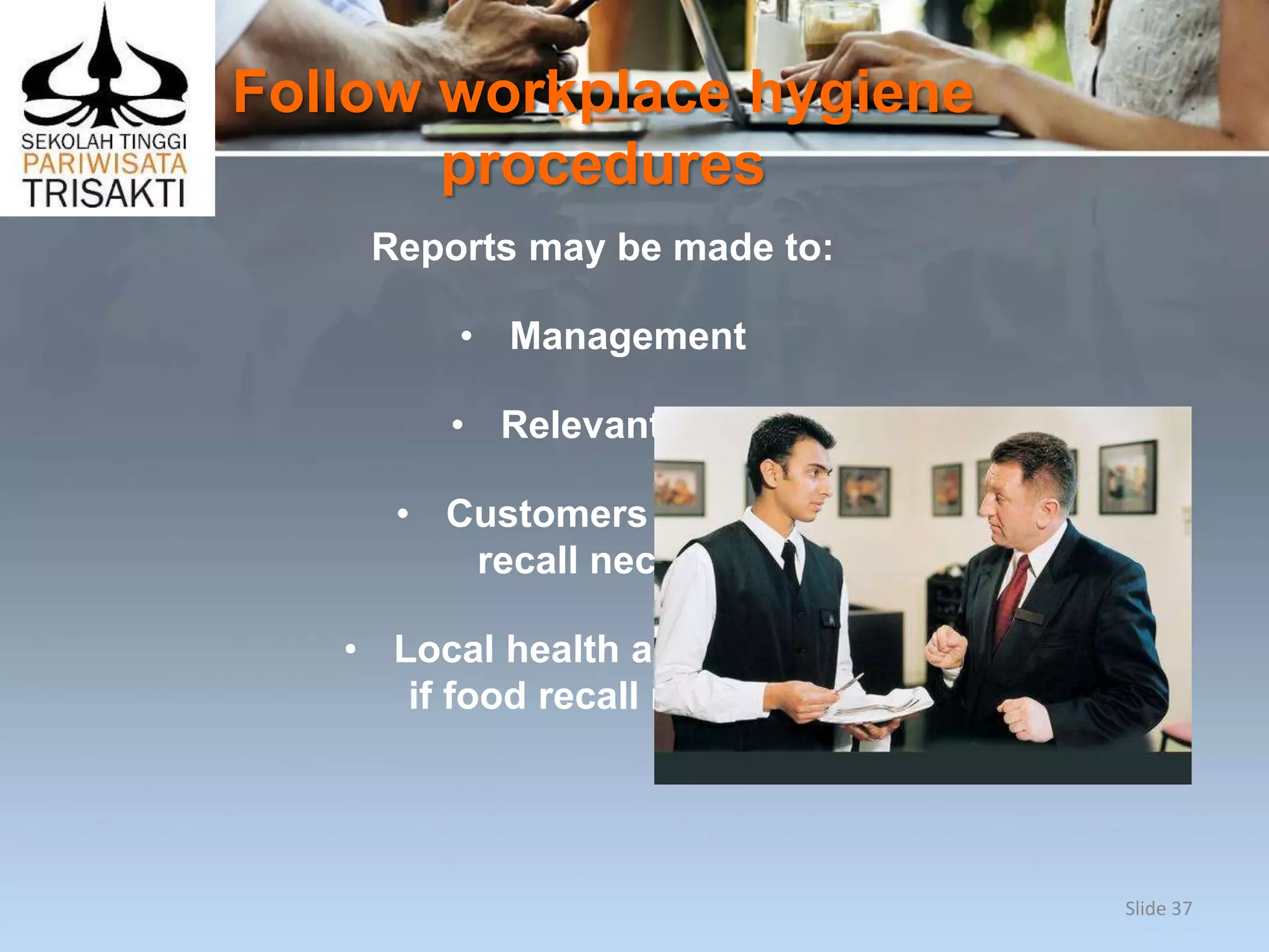 Part 1 comply with workplace hygiene procedures | PPTX