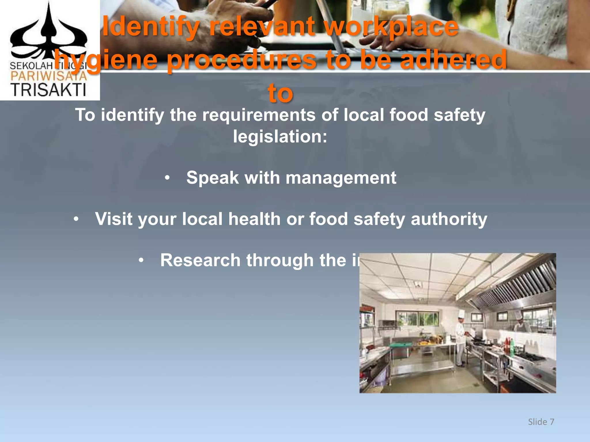 Part 1 comply with workplace hygiene procedures | PPTX
