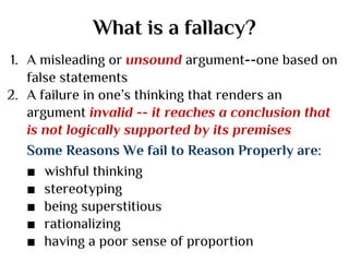The Importance of Critical Thinking and Introduction to Logical ...