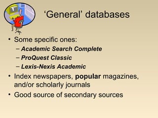 Searching the Chemistry Literature Using Library Databases | PPT ...