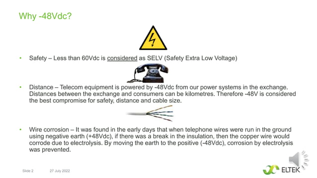 Part 1 - Dc Power Principles - Introduction to Eltek Power Systems ...