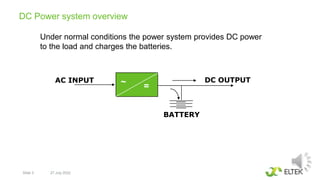 Part 1 - Dc Power Principles - Introduction to Eltek Power Systems | PDF