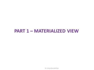 Part1 materialized view | PPT