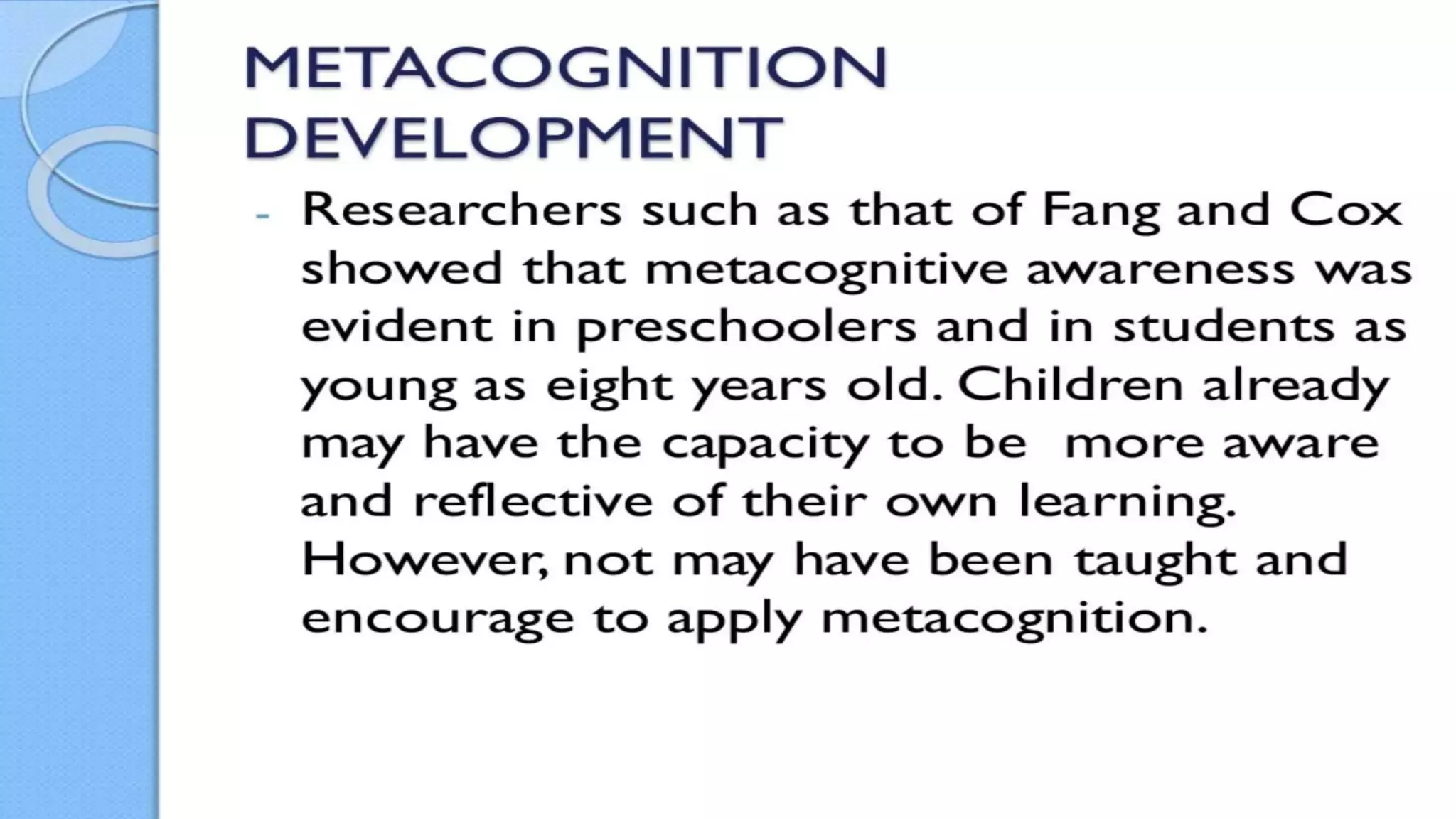 Part 1 Module 1 Metacognition 2 Pptx