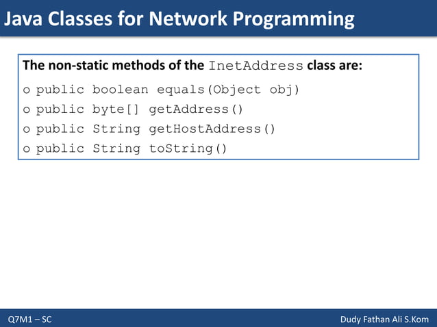 Network Socket Programming with JAVA | PPTX