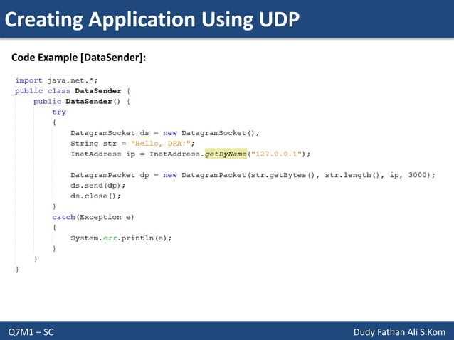Network Socket Programming with JAVA | PPTX