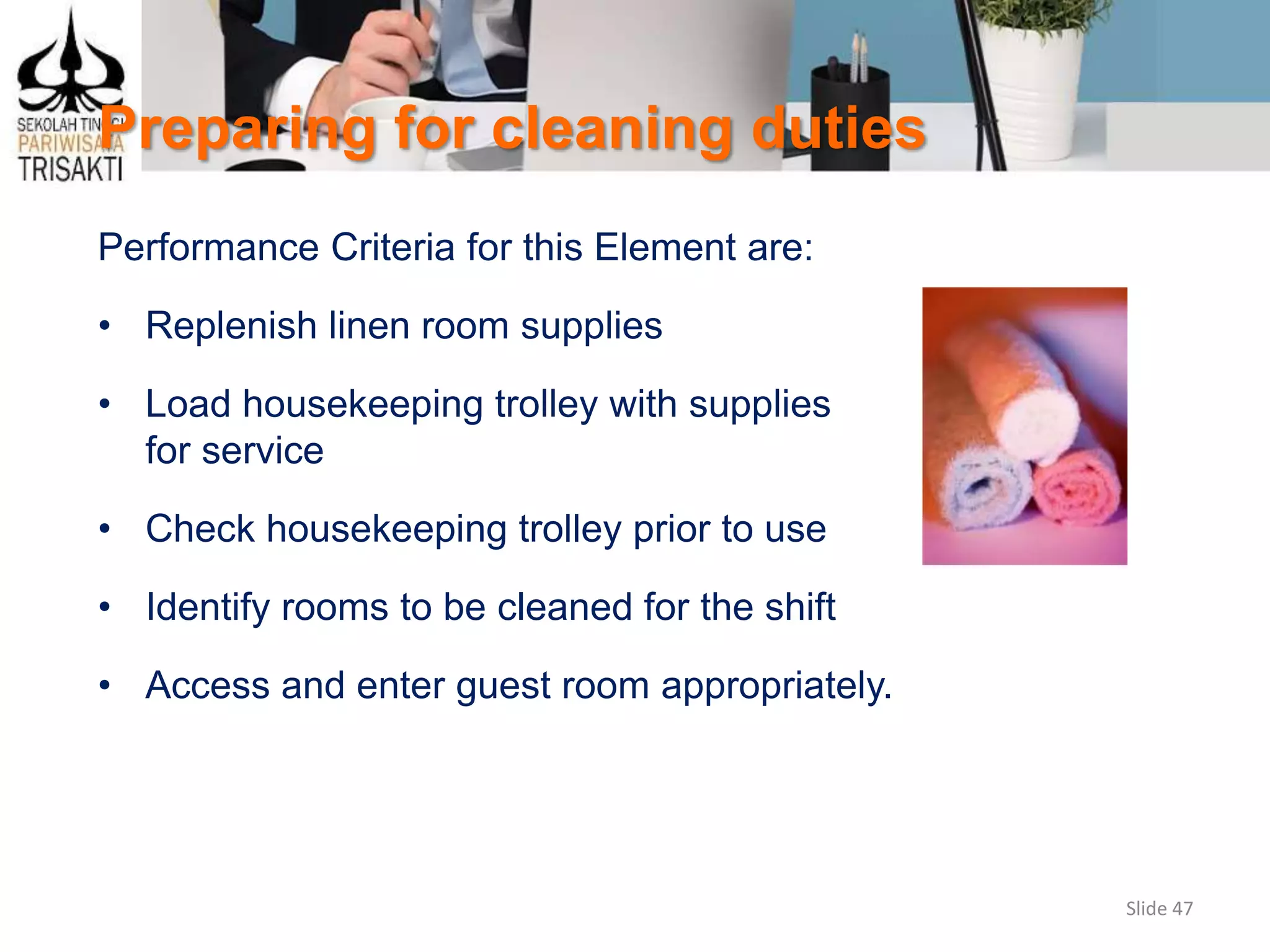 Part 1 prepare rooms for incoming guests | PPTX