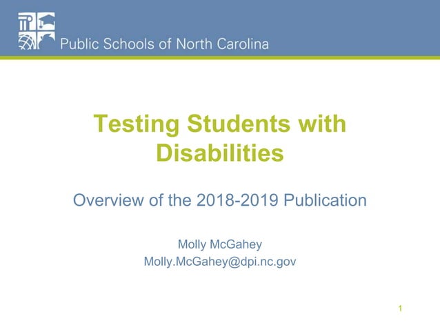 Testing Students with Disabilities - Part 1 | PPTX | Standardized ...