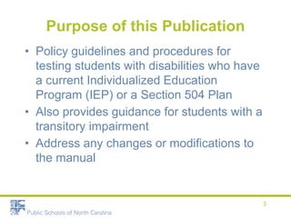 Testing Students with Disabilities - Part 1 | PPTX | Standardized ...