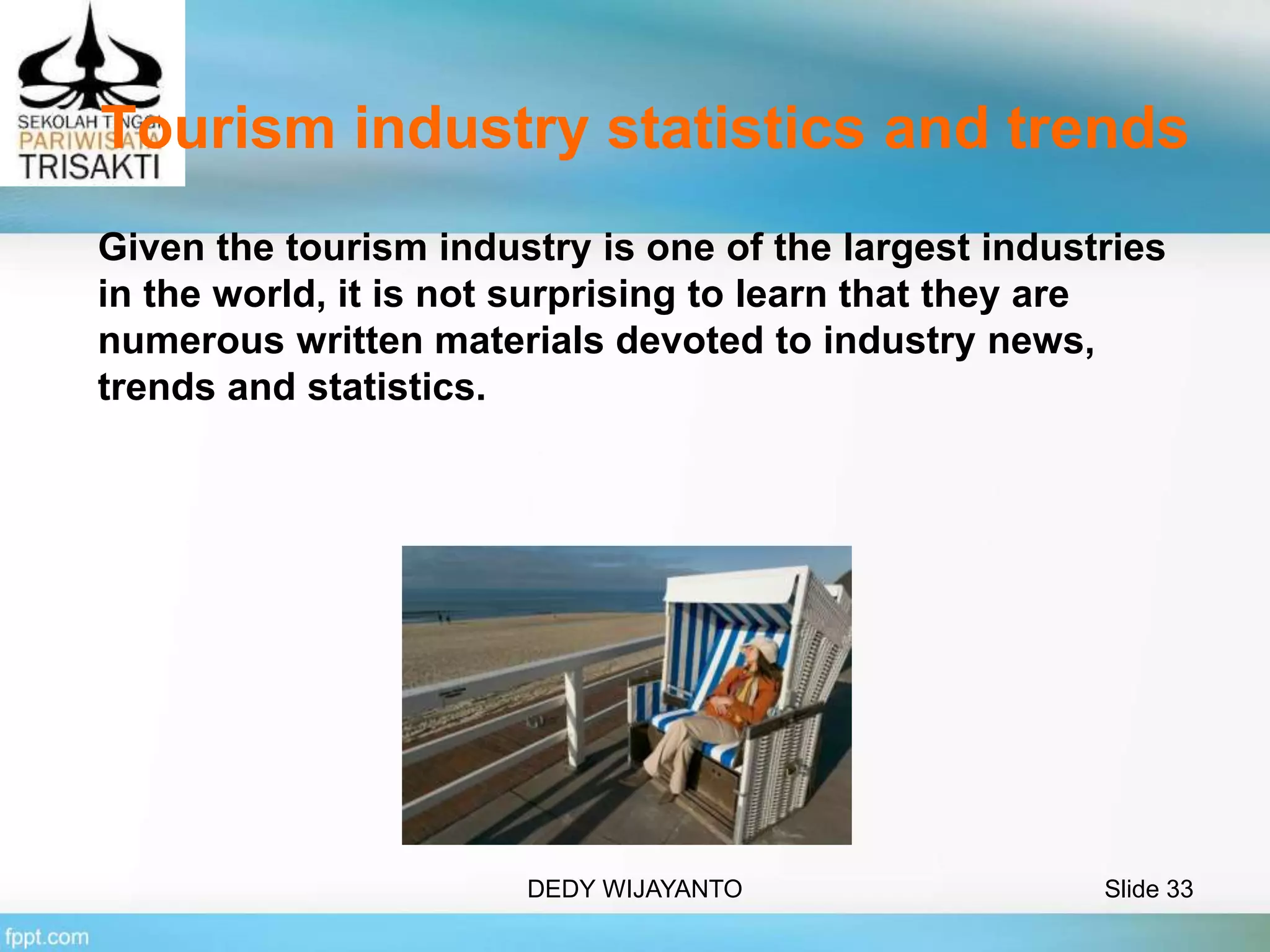 Part 1 update tourism industry knowledge | PPTX