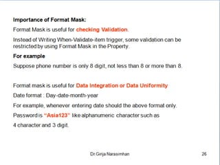 Part 10 format mask | PPT