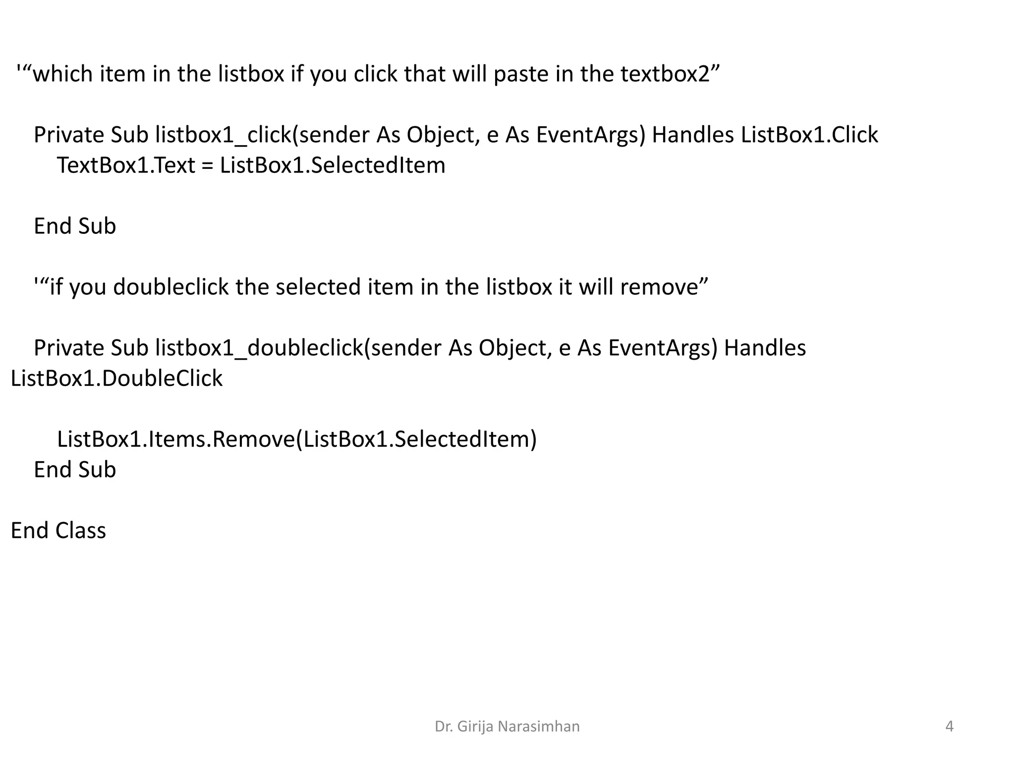 Part 10 Listbox Using